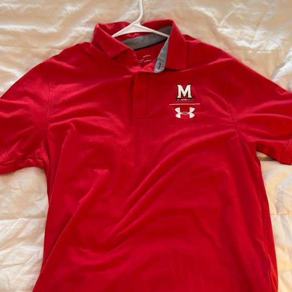 Under Armour | Shirts | University Of Maryland Under Armor Polo Mens ...
